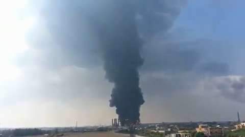 Gaza power plant sends thick cloud of smoke billowing into the sky ...