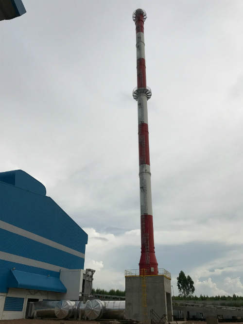 Steelcon Completes Installation of 90m High Steel Chimney in Thailand ...